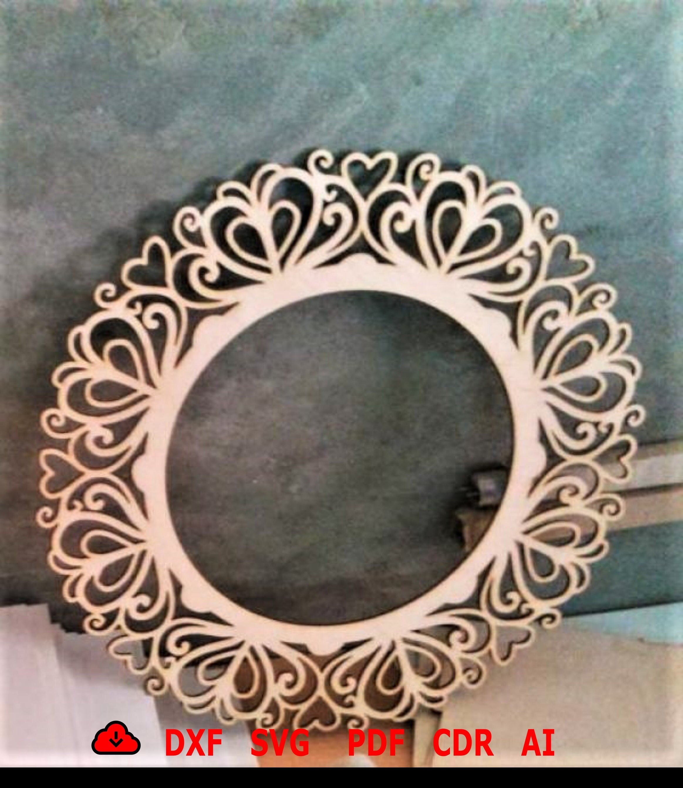 Round Frame Template Laser Cut Svg , Wooden Round Frame Template ...