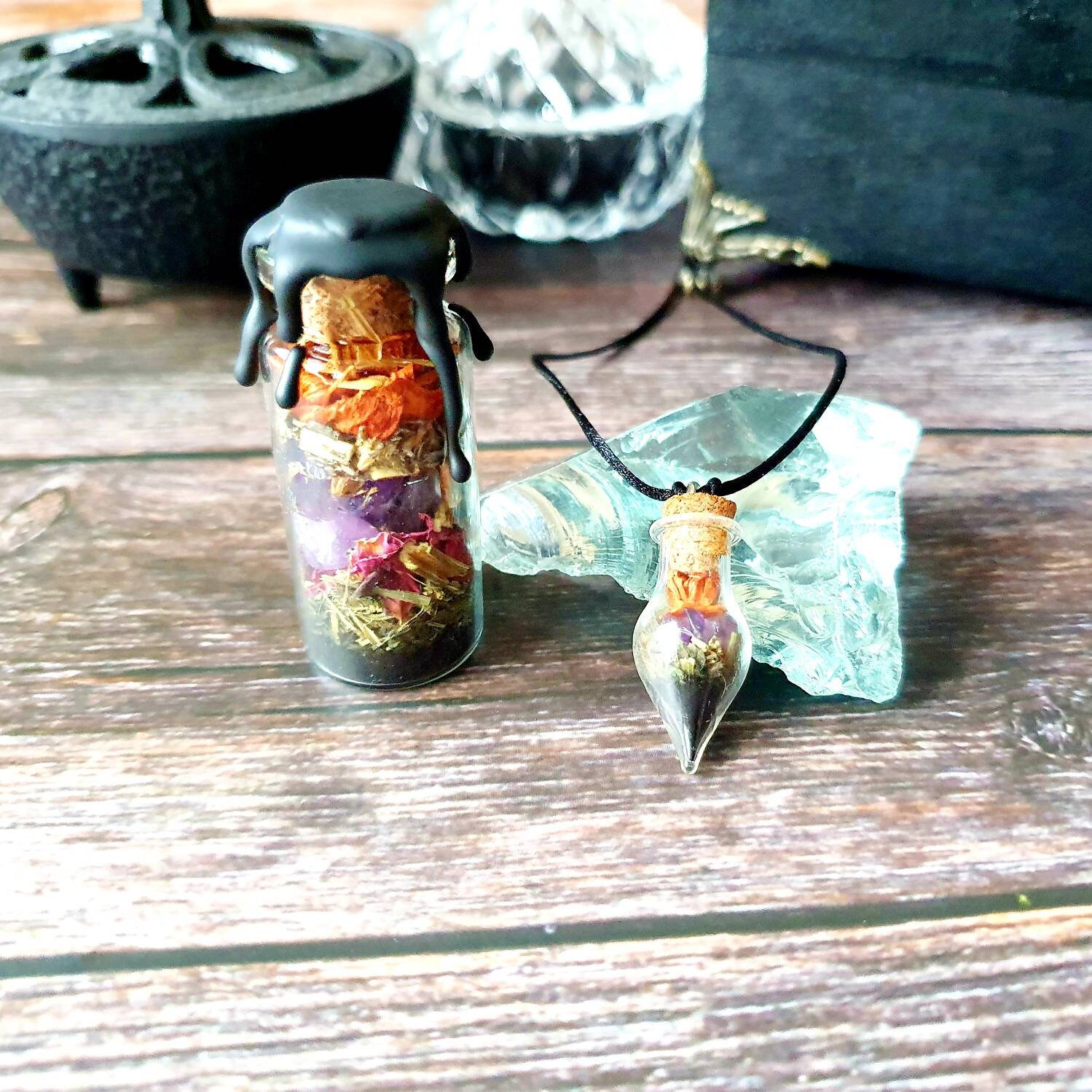 Protection Jar Necklace. Spiritual Energy Protection | Etsy UK