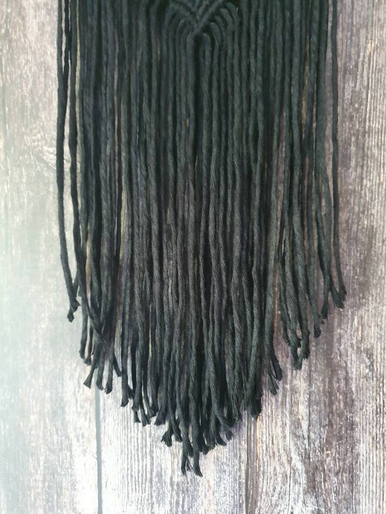 Small Triple Moon Goddess Macrame Wall Hanging With Clear | Etsy UK