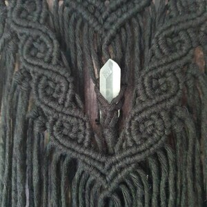 Small Triple Moon Goddess Macrame Wall Hanging With Clear | Etsy UK