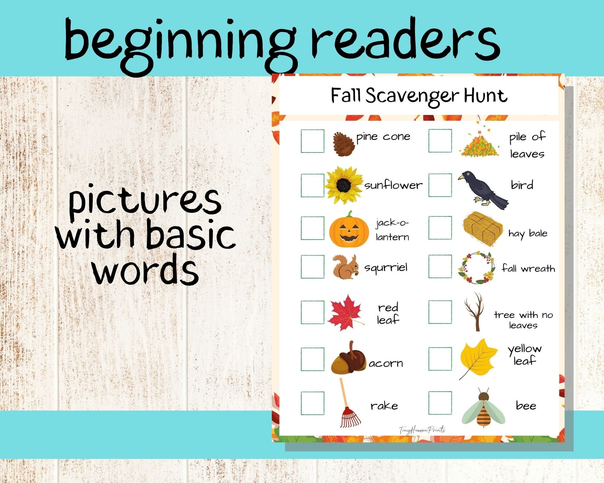 Fall Scavenger Hunt / Autumn Scavenger Hunt / Fall Activity / Outdoor ...