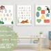 Alphabet, Numbers ,shape / Printable Wall Art / Animal Theme/ Nursery ...