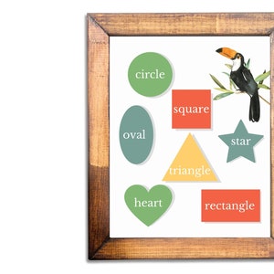 Alphabet, Numbers ,shape / Printable Wall Art / Animal Theme/ Nursery ...