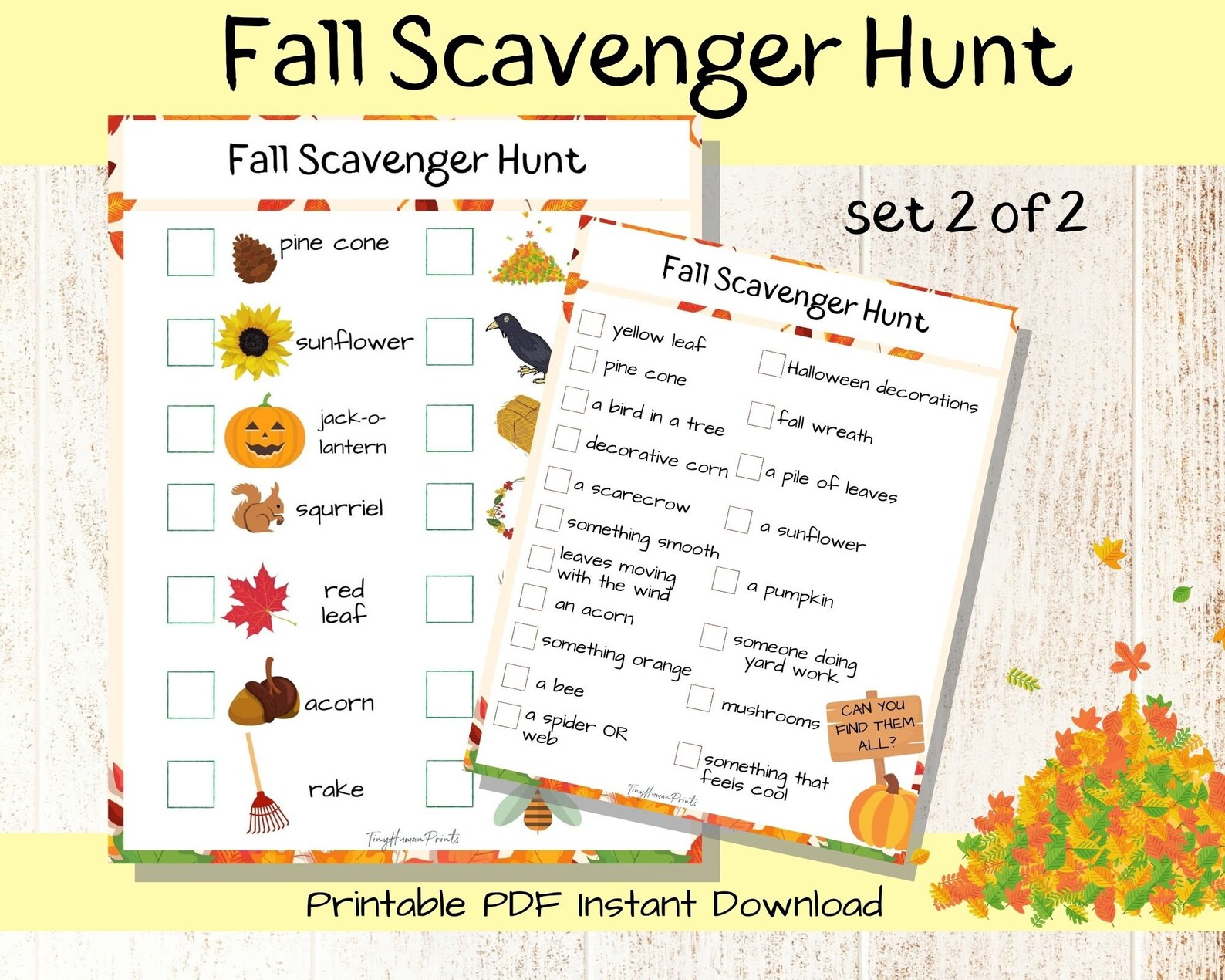 Fall Scavenger Hunt / Autumn Scavenger Hunt / Fall Activity / Outdoor ...