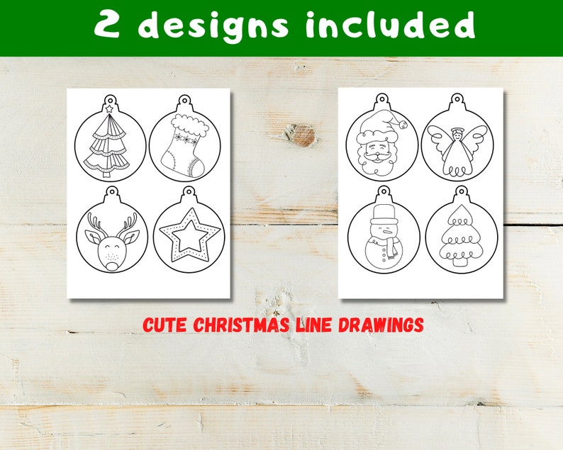 Printable Holiday Craft / 3D Ornaments for Kids / Coloring Pages ...