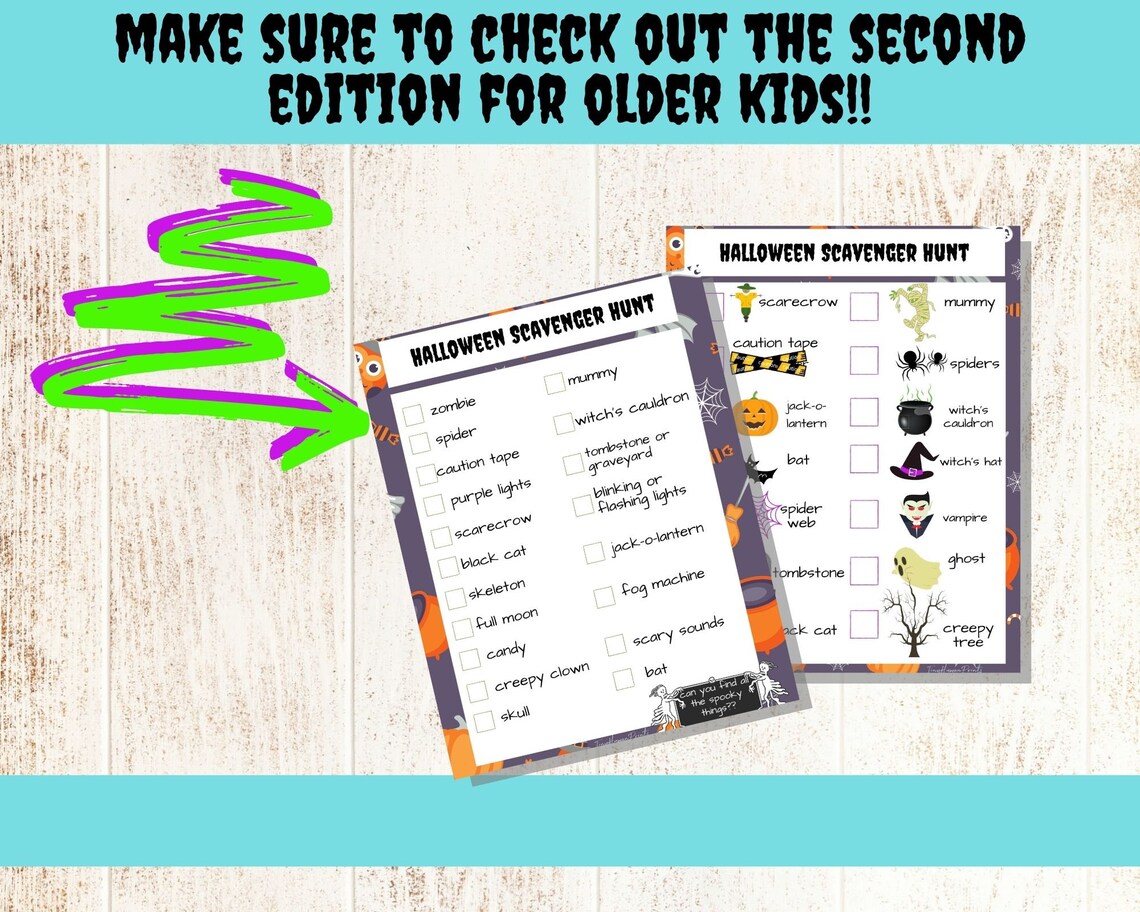 Halloween Scavenger Hunt / Spooky Scavenger Hunt / Trick or Treating ...