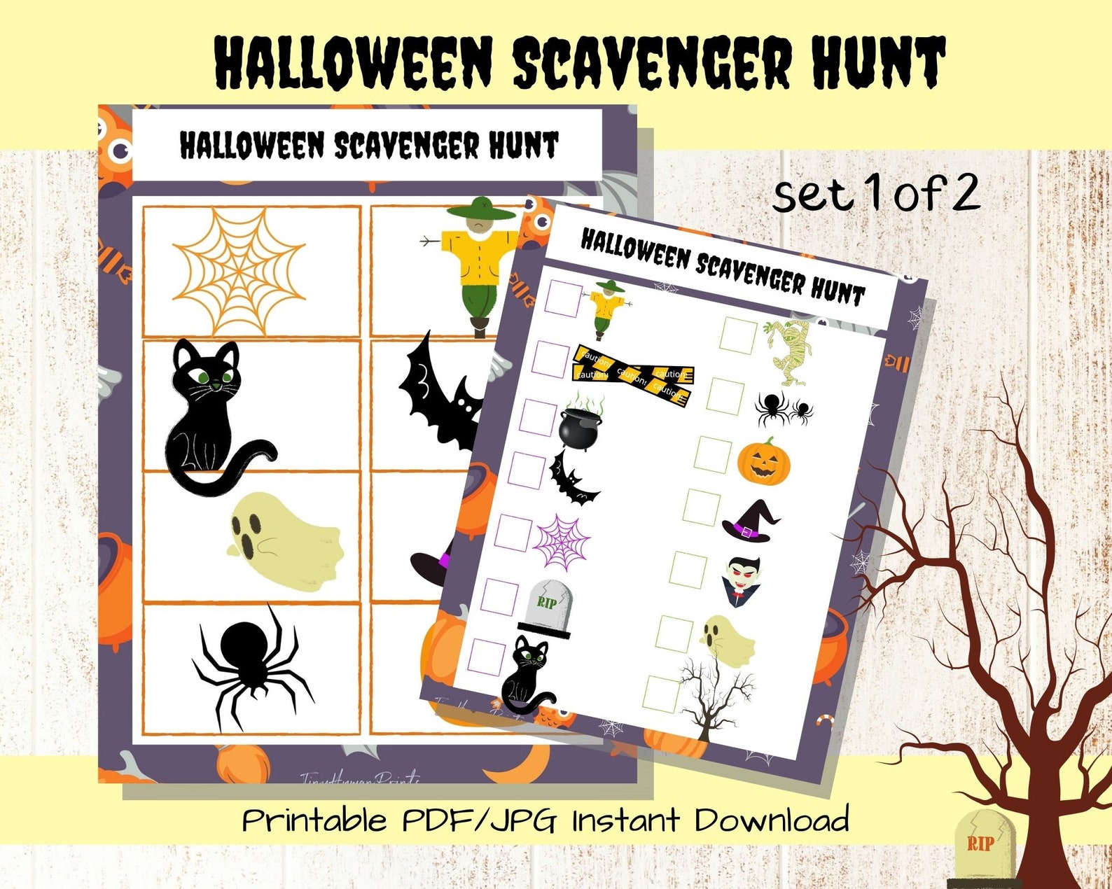 Halloween Scavenger Hunt / Spooky Scavenger Hunt / Trick or Treating ...