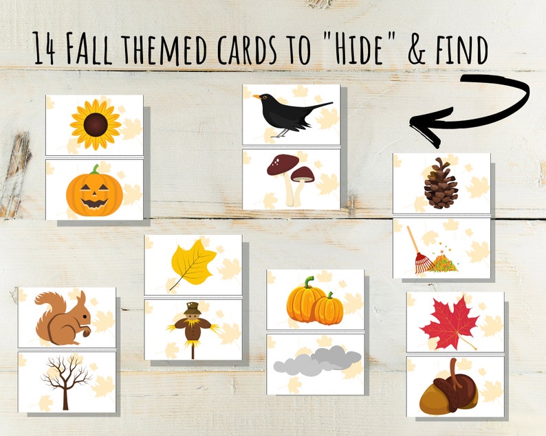Fall Scavenger Hunt Seek and Find / Indoor Activity for Kids / Autumn ...