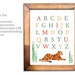 Alphabet, Numbers ,shape / Printable Wall Art / Animal Theme/ Nursery ...