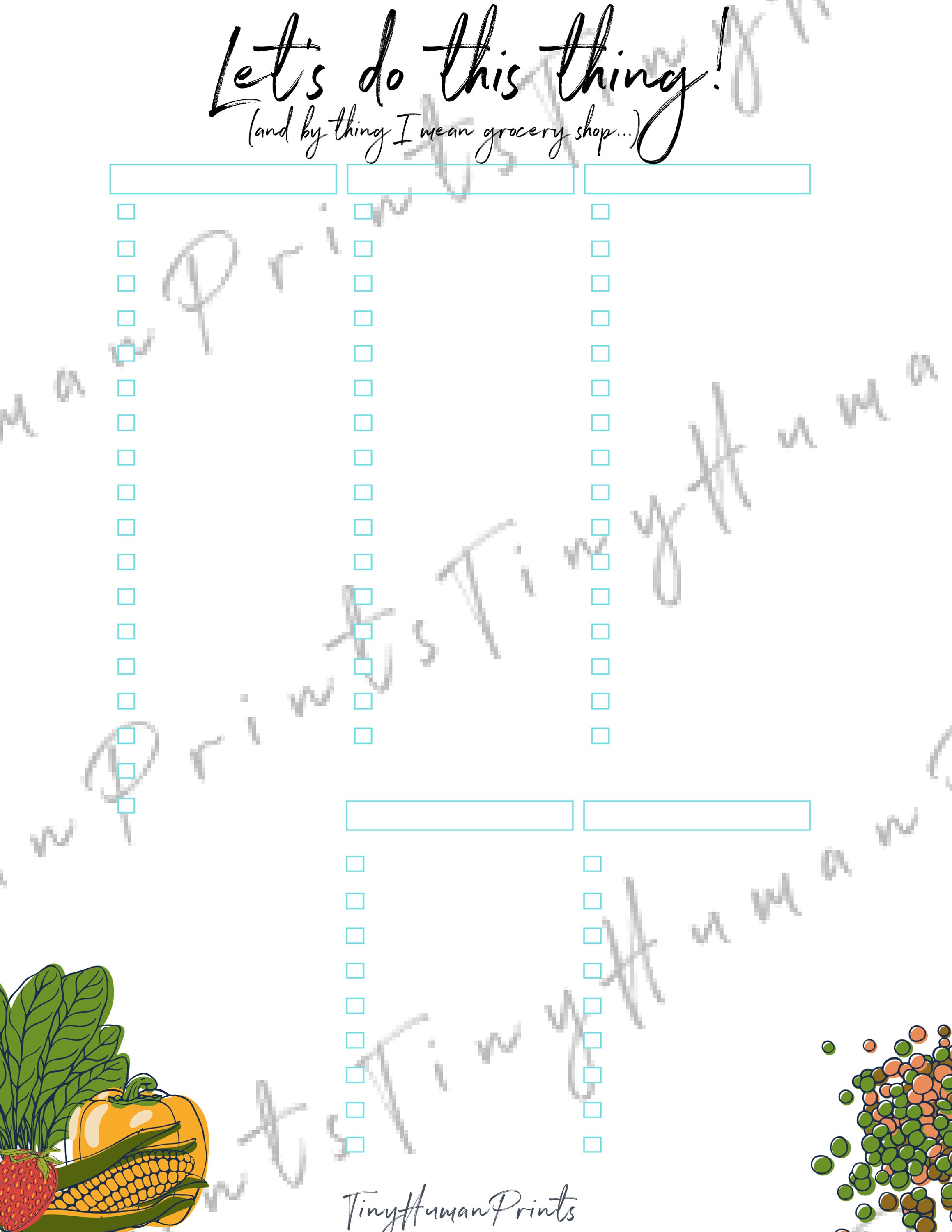 Meal Planning Organizer and Grocery List - Etsy