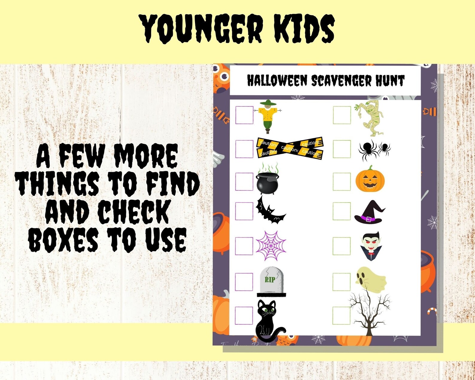 Halloween Scavenger Hunt / Spooky Scavenger Hunt / Trick or Treating ...