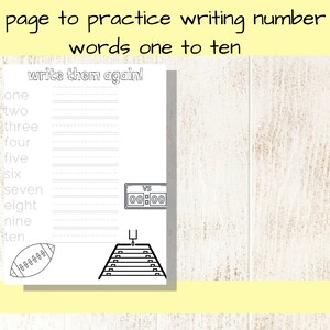 Number Coloring Pages/ Number Worksheet / Football Theme /kids - Etsy