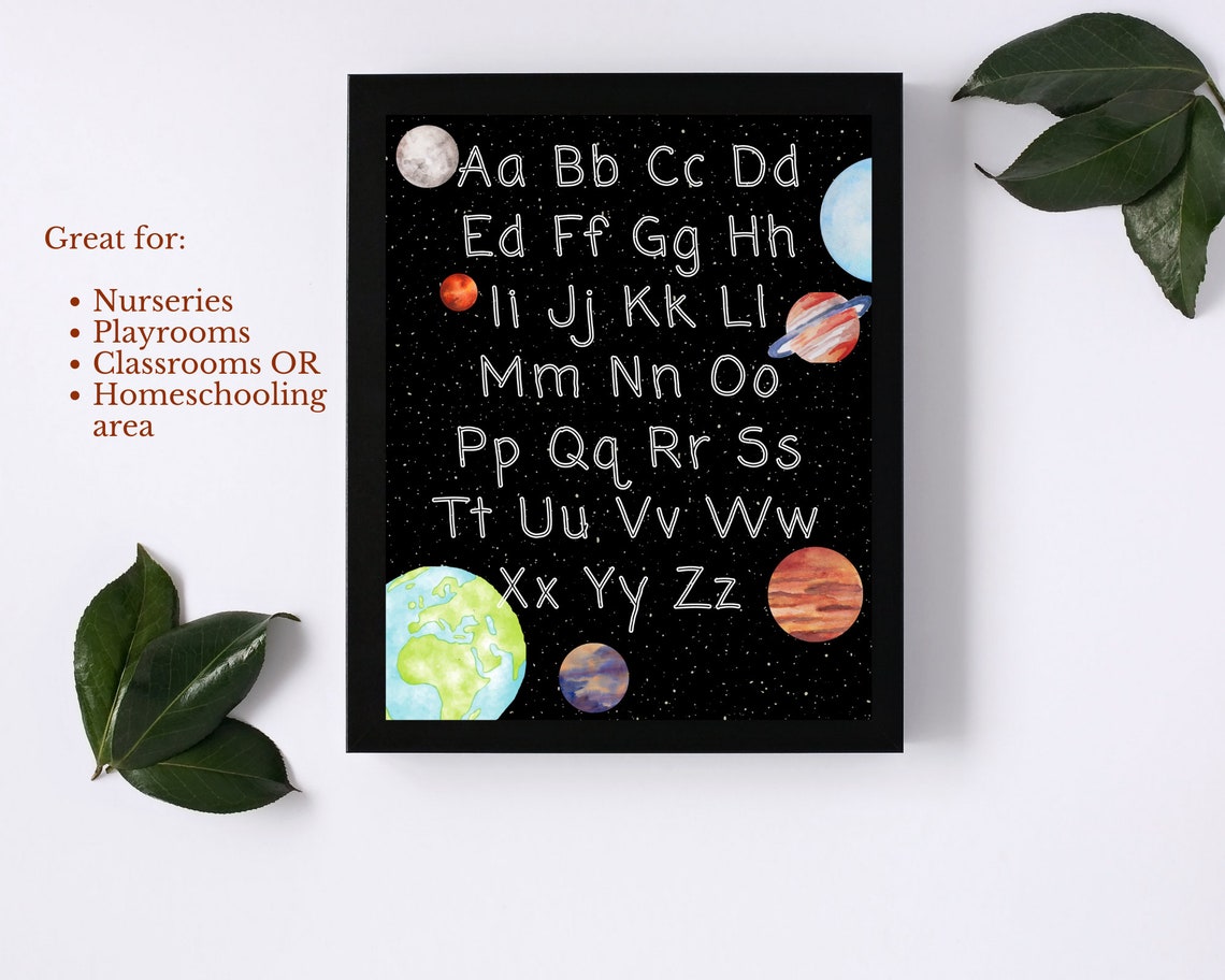 Printable Kids Wall Art / Space Stars and Planets / Space - Etsy
