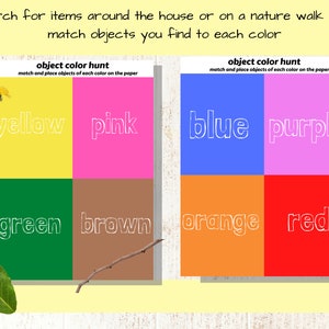 Color Scavenger Hunt Printable / Kids Activity / Color Printable ...