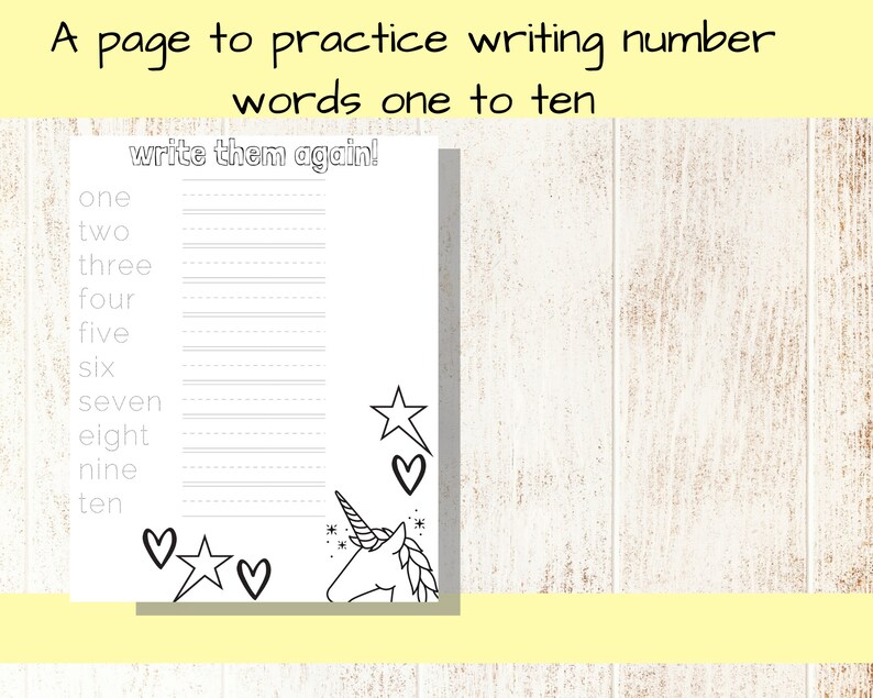 Number Coloring Pages/ Number Worksheet / Magical Unicorn - Etsy