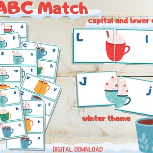 ABC Alphabet Match / Upper Case and Lower Case / Winter Themed ...