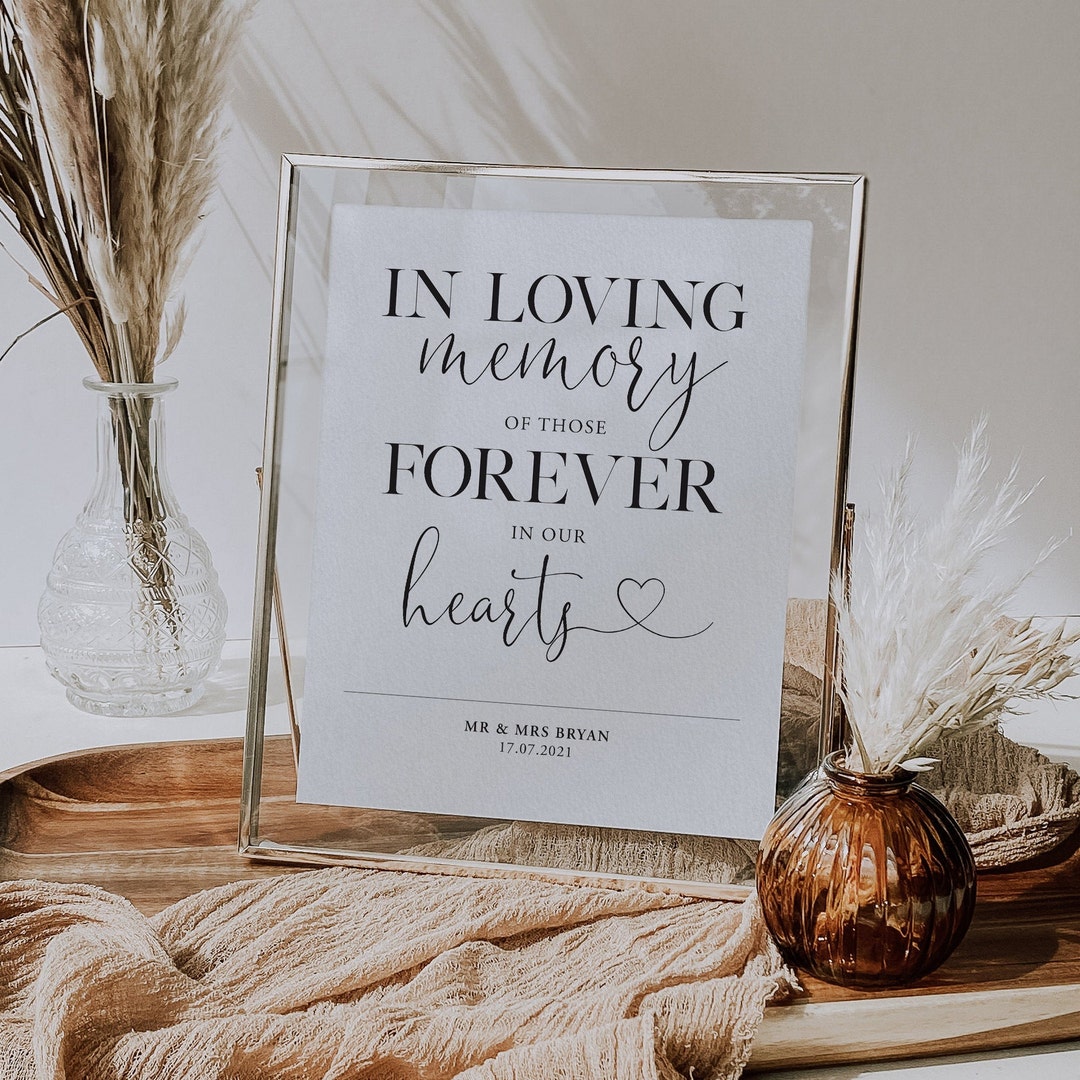 ELSIE Personalised Loving Memory Sign Unframed Print Printed Sign A4 ...