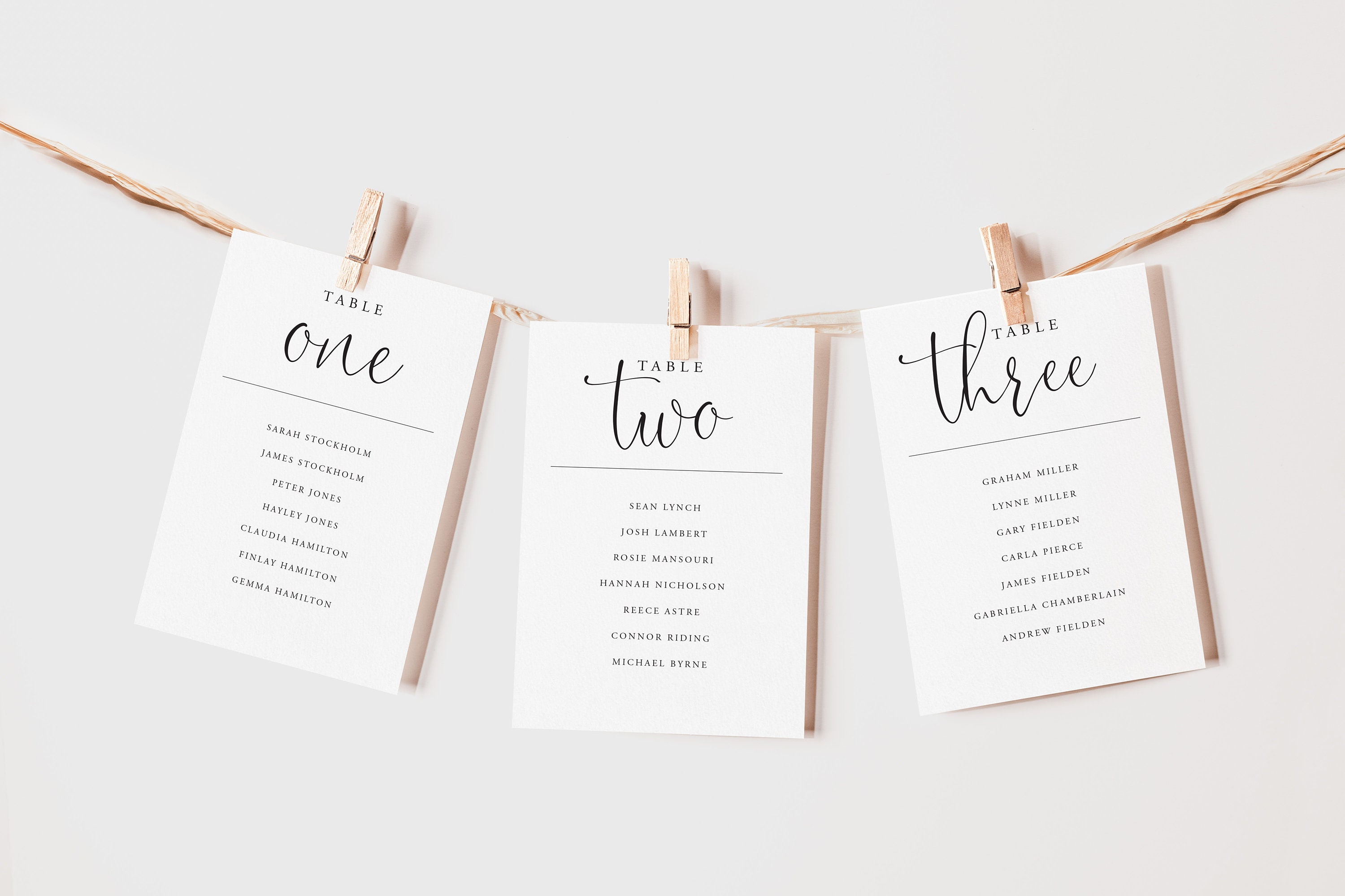 ELSIE Wedding Seating Cards Table Plan Cards Individual - Etsy UK