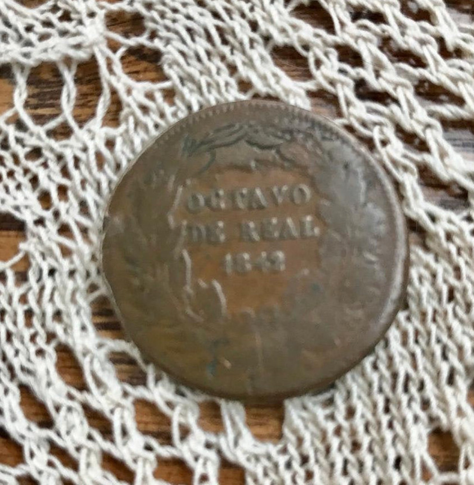 1842 Octavo De Real 1/8 Real Scarce Coin - Etsy