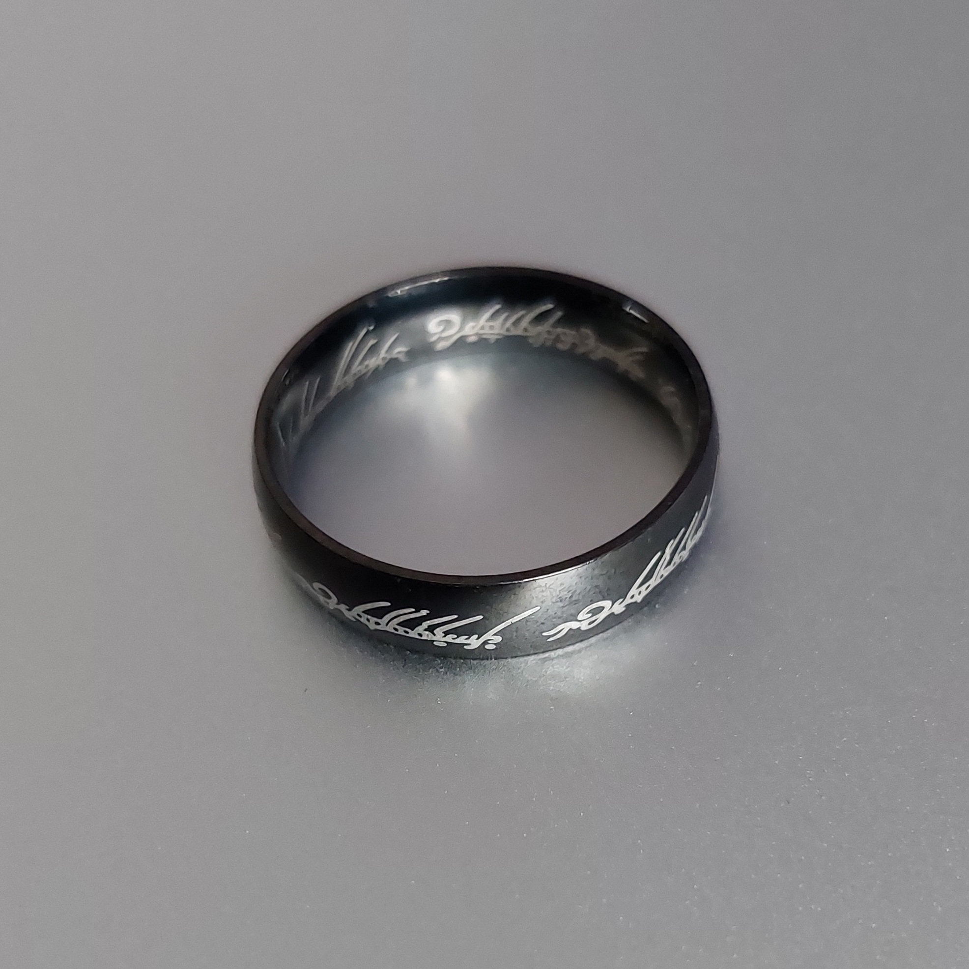 The One Ring Black and Silver Men's Ring. LOTR Lord of - Etsy