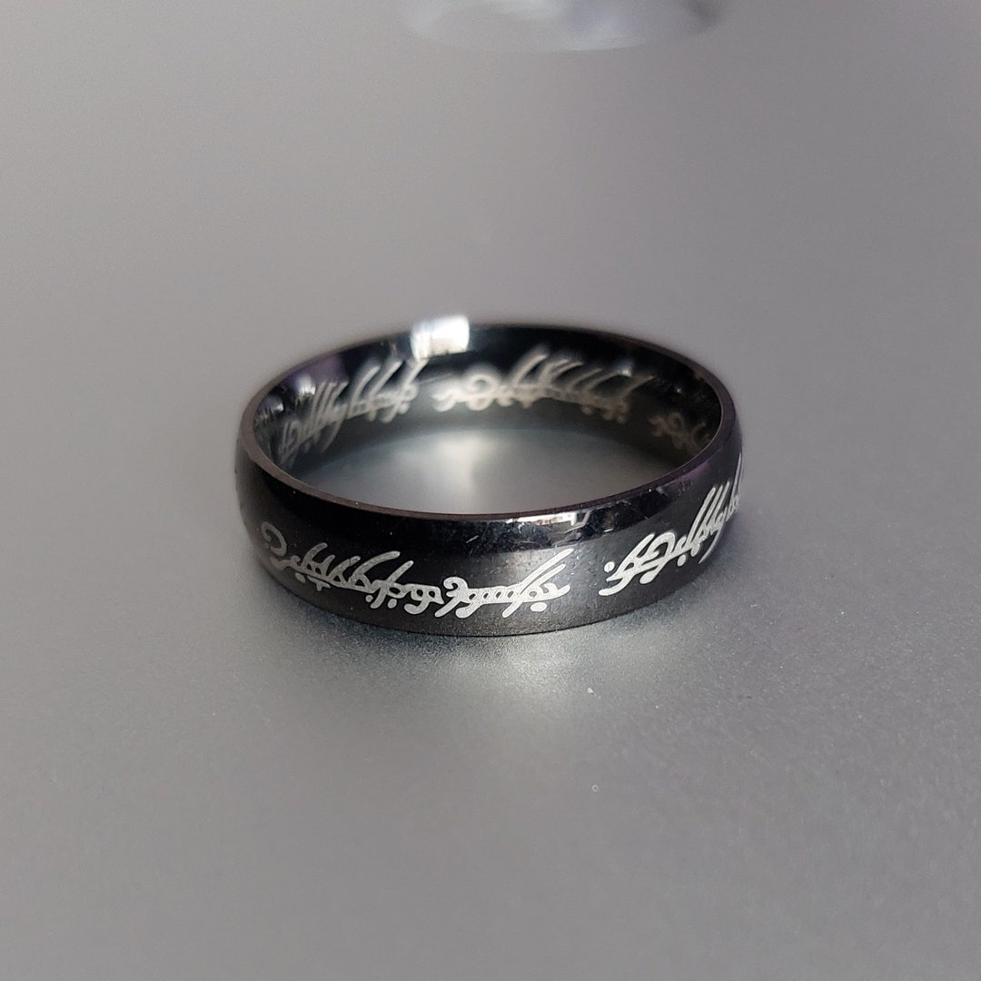 The One Ring Black and Silver Men's Ring. LOTR Lord of - Etsy