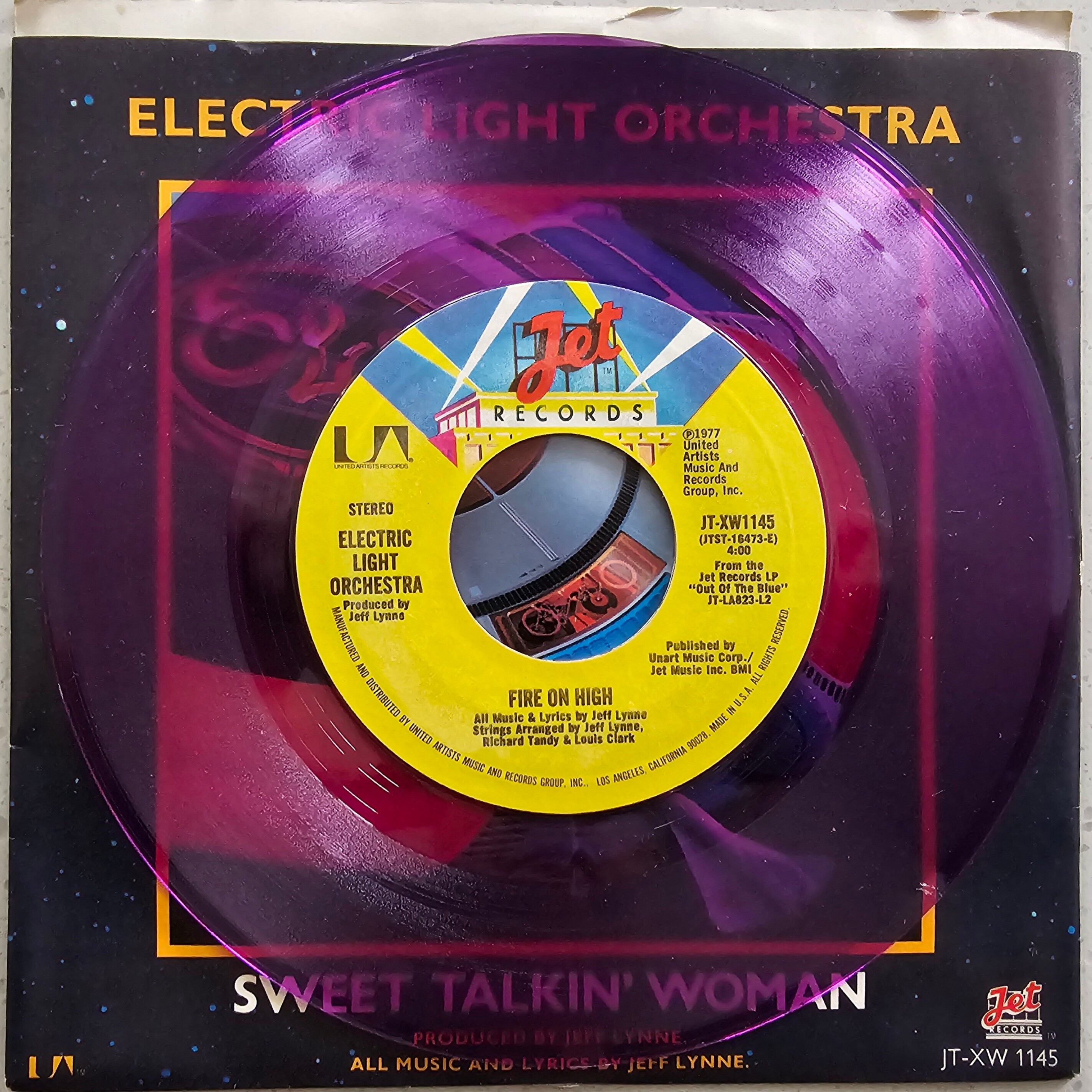 ELO / Electric Light Orchestra Sweet Talkin' Woman 1977 Purple 7 P/S ...