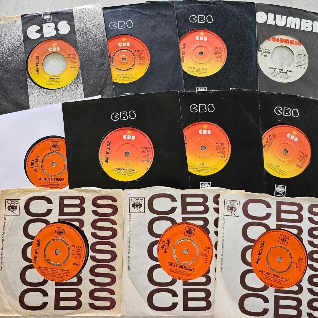 11 Classic Andy Williams Vinyl Records (e) - Hits & Rarities 7" Package ...