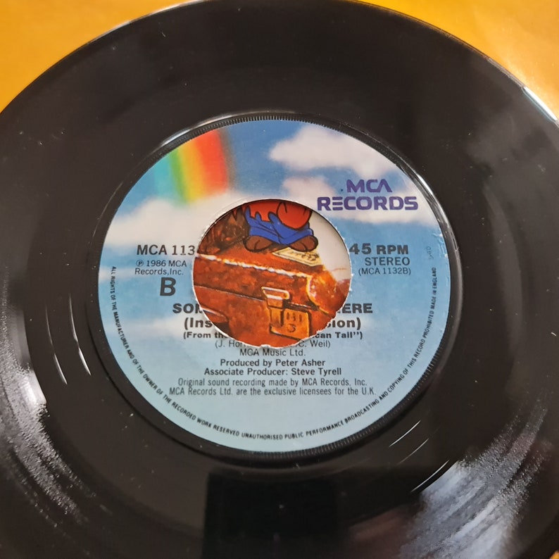 Linda Ronstadt and James Ingram Somewhere Out There Original 1986 7 P/S Build A Fantastic Vinyl ...