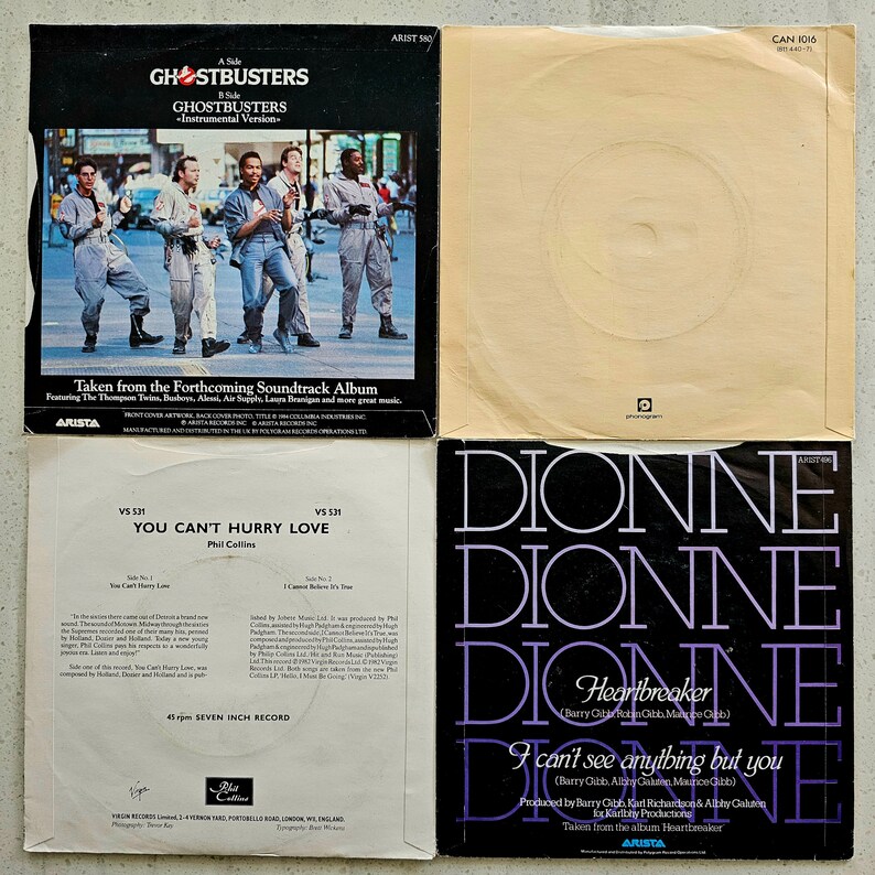 4 Classic Vinyl Records From the 1980s Vinyl Record - Etsy