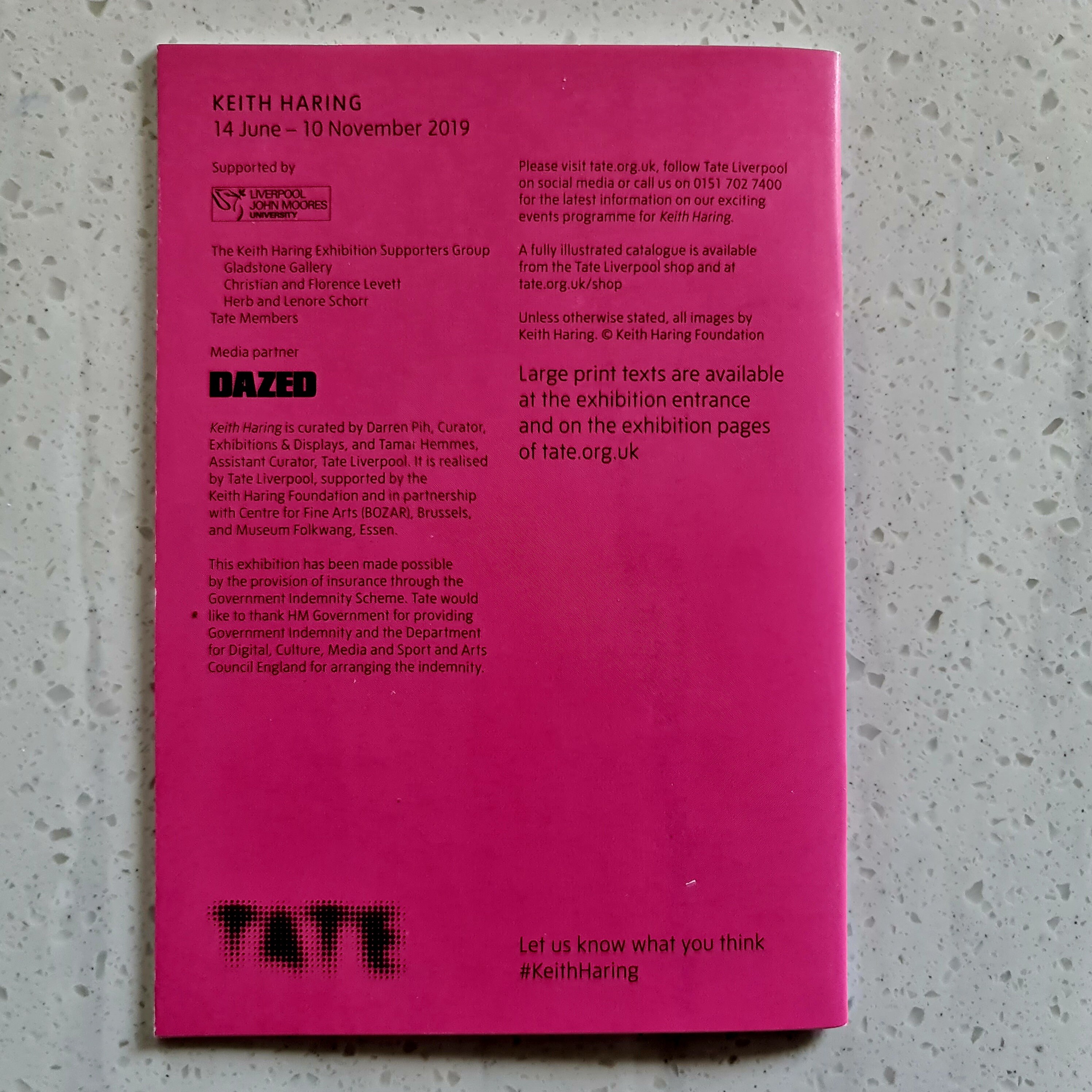 Keith Haring Tate Liverpool Exhibition Guide - A6 Sized Booklet | FREE ...