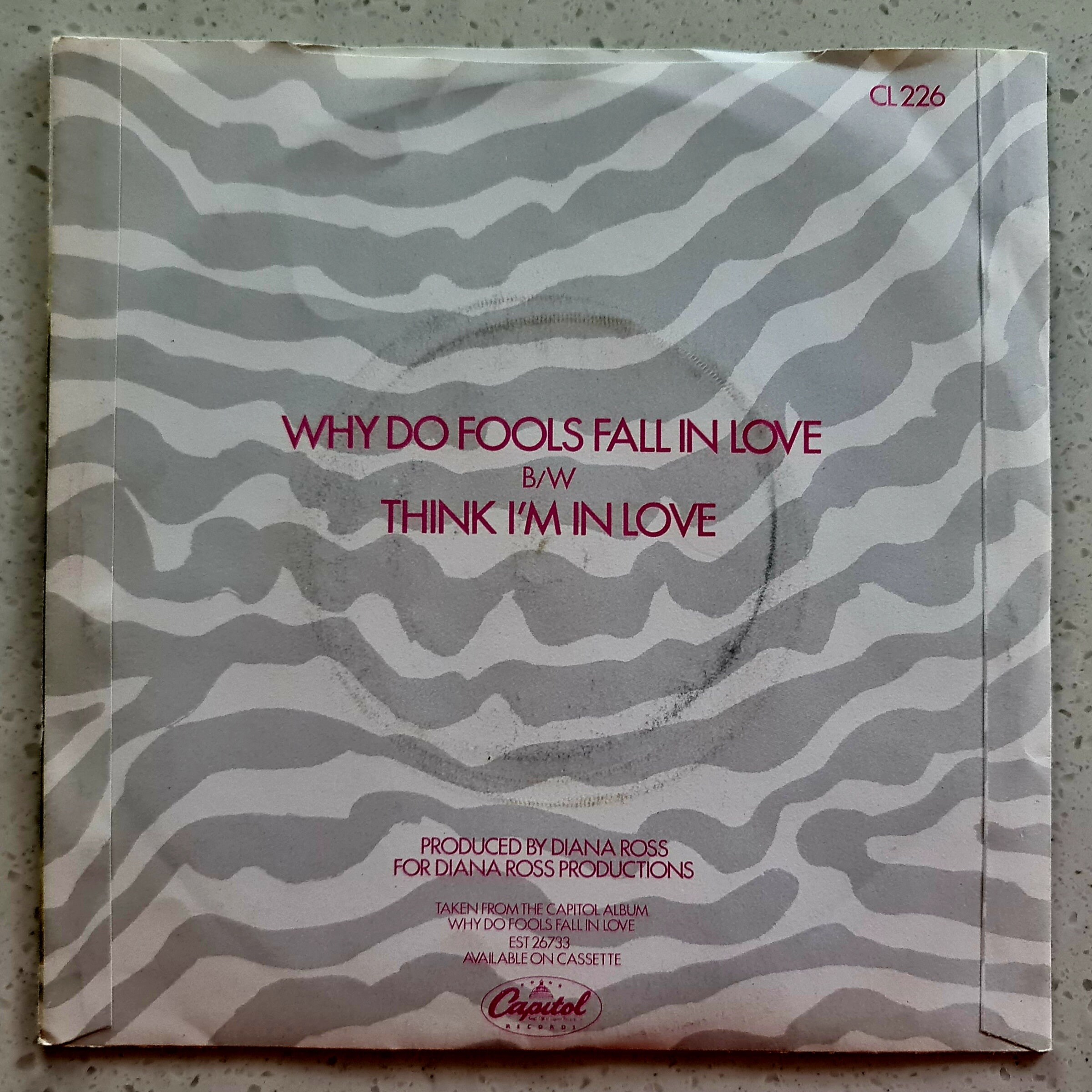 Diana Ross - Why Do Fools Fall in Love - Original 1981 7" P/S Vinyl ...
