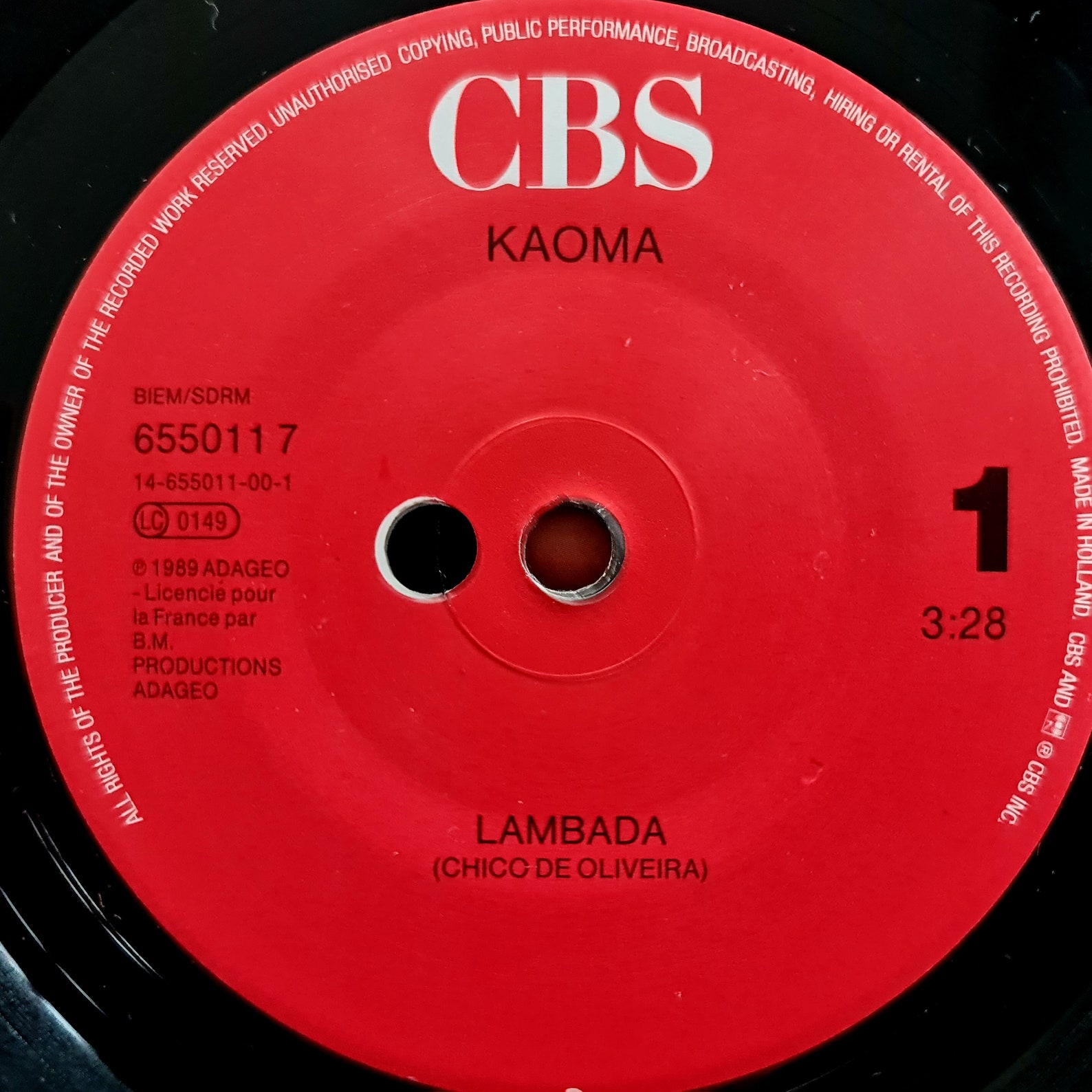 Kaoma - Lambada - Original 1989 7" P/S | Build A Fantastic Vinyl Record ...