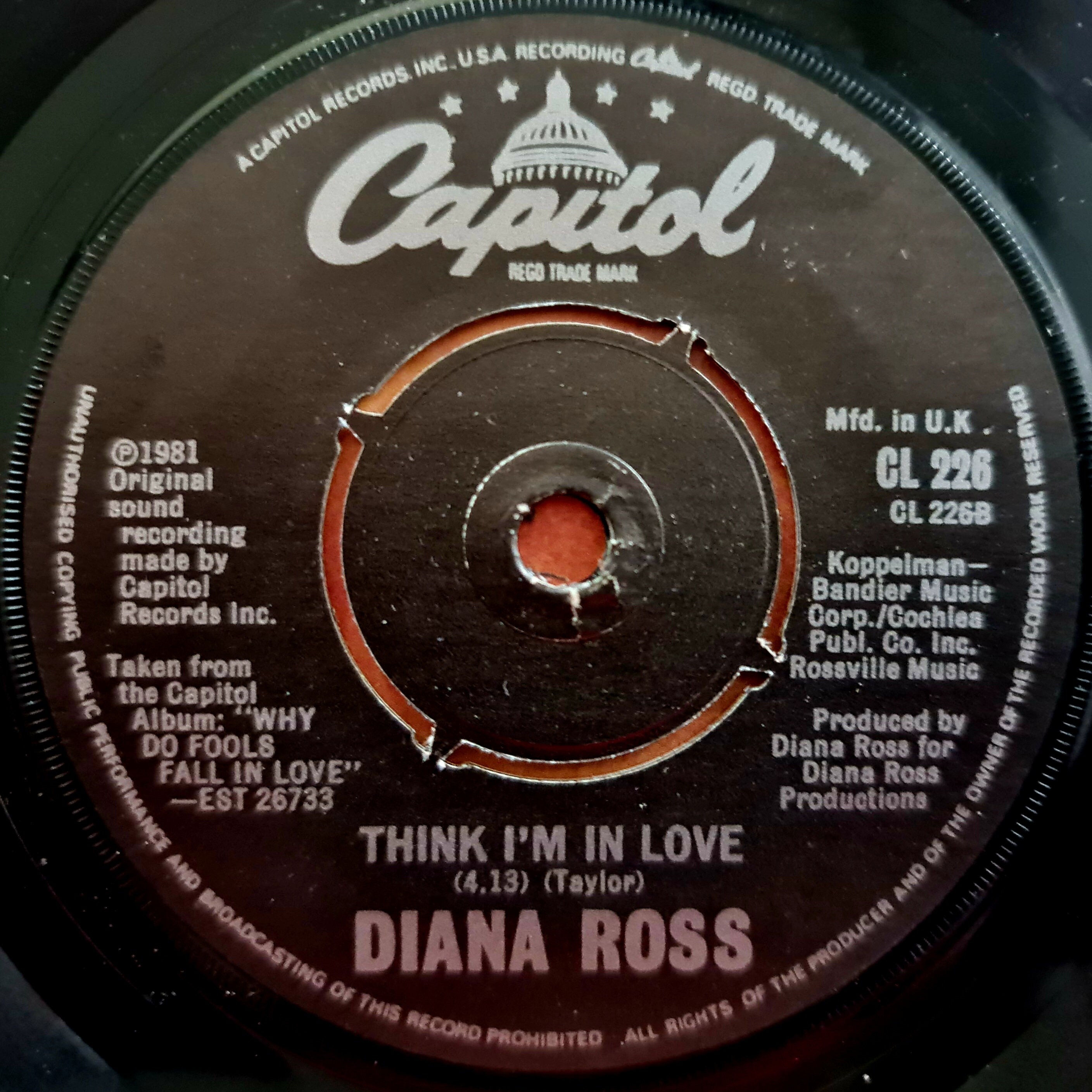 Diana Ross - Why Do Fools Fall in Love - Original 1981 7" P/S Vinyl ...