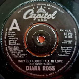 Diana Ross - Why Do Fools Fall in Love - Original 1981 7" P/S | Build A Fantastic Vinyl Record ...