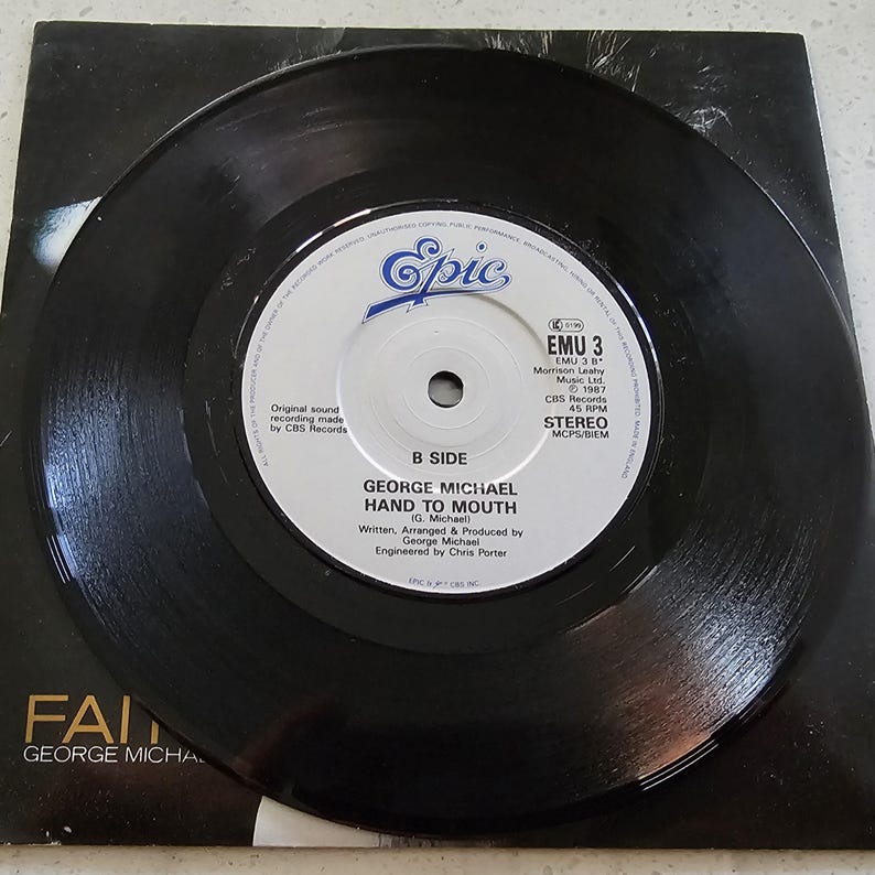 George Michael - Faith - Original 1987 UK 7" Vinyl Record - Etsy