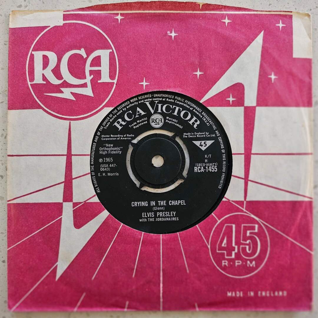 Elvis Presley - Crying in the Chapel - Original 1965 7" | Build A ...
