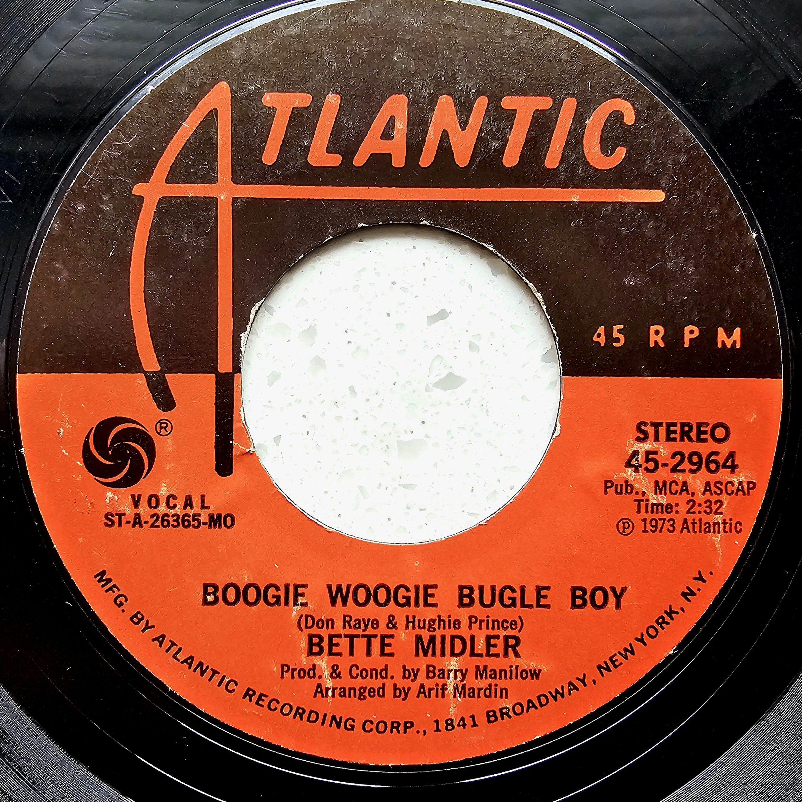 Bette Midler - Boogie Woogie Bugle Boy - Original 1973 US Import 7 ...