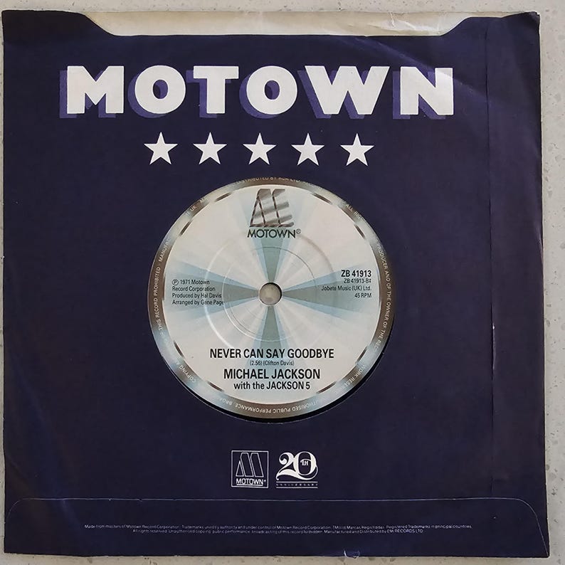 The Jackson 5 / Michael Jackson - Never Can Say Goodbye - Motown 7 ...