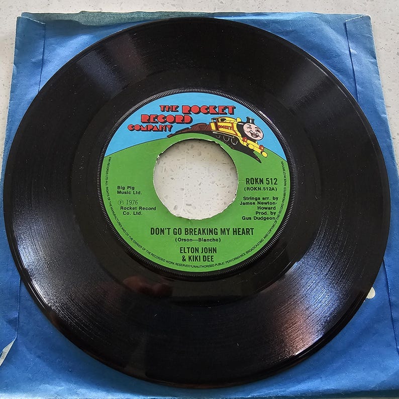 Elton John & Kiki Dee - Don't Go Breaking My Heart - Original 1976 UK 7 ...
