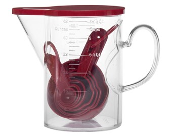 Red Measuring Cups Set - Etsy