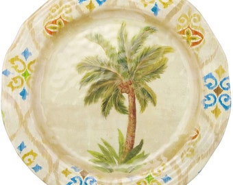 Palm Tree Melamine Dinnerware - Etsy