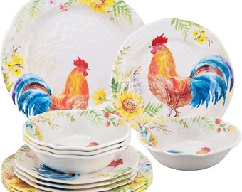 Rooster Dinnerware - Etsy