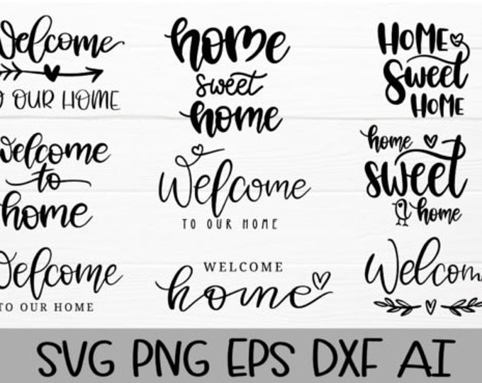 Home Sweet Home SVG Bundle for Cut File - Etsy