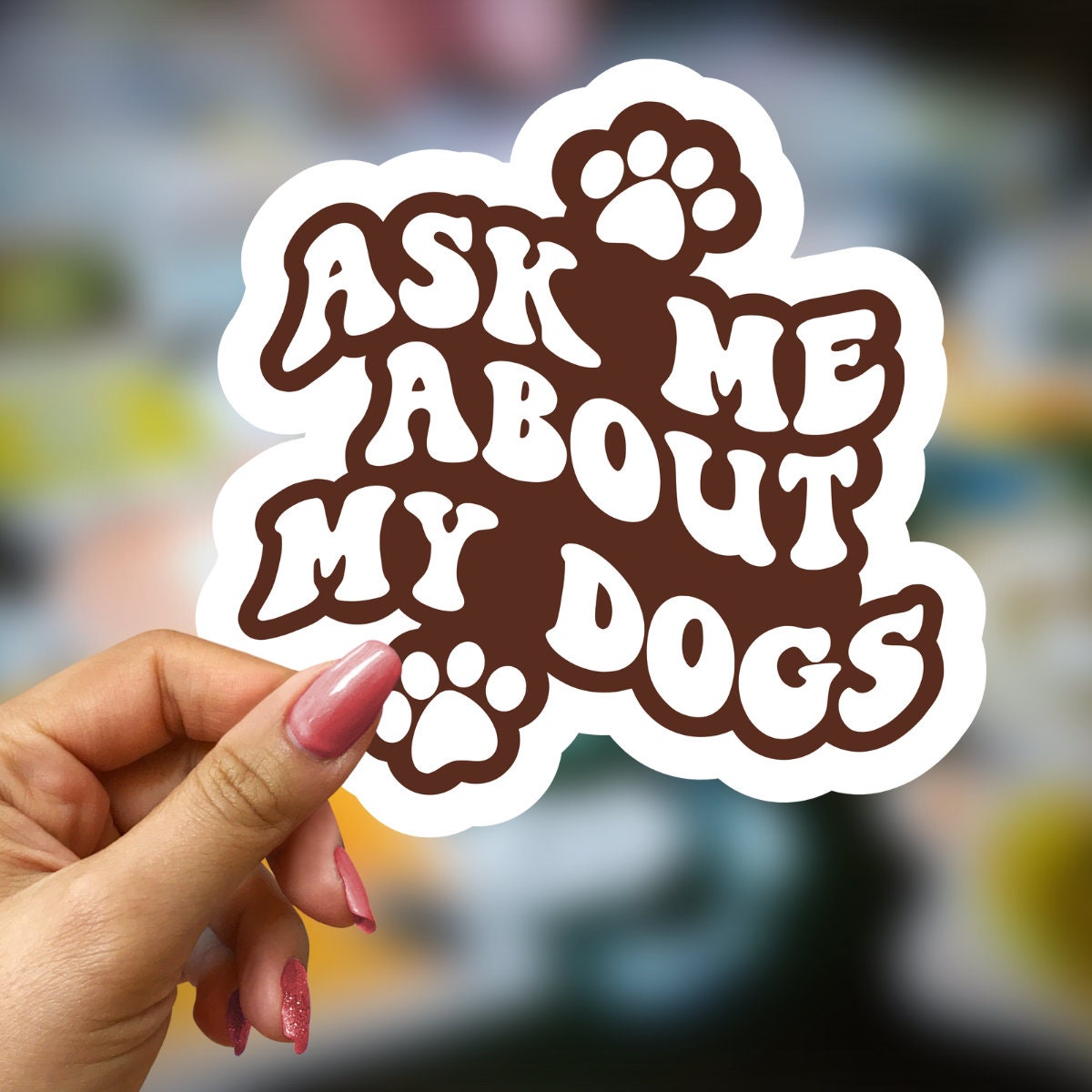Dog Stickers Cute Designs Pet Decals Laptop Decor Water Bottle Notebook ...