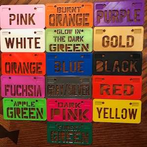 Personalized Mini License Plate Set for Cozy Coupe: 3D Printed Ride-on ...