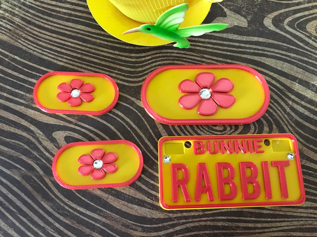 Custom Mini License Plates Full Set New Rhinestone Accents! Bling ...