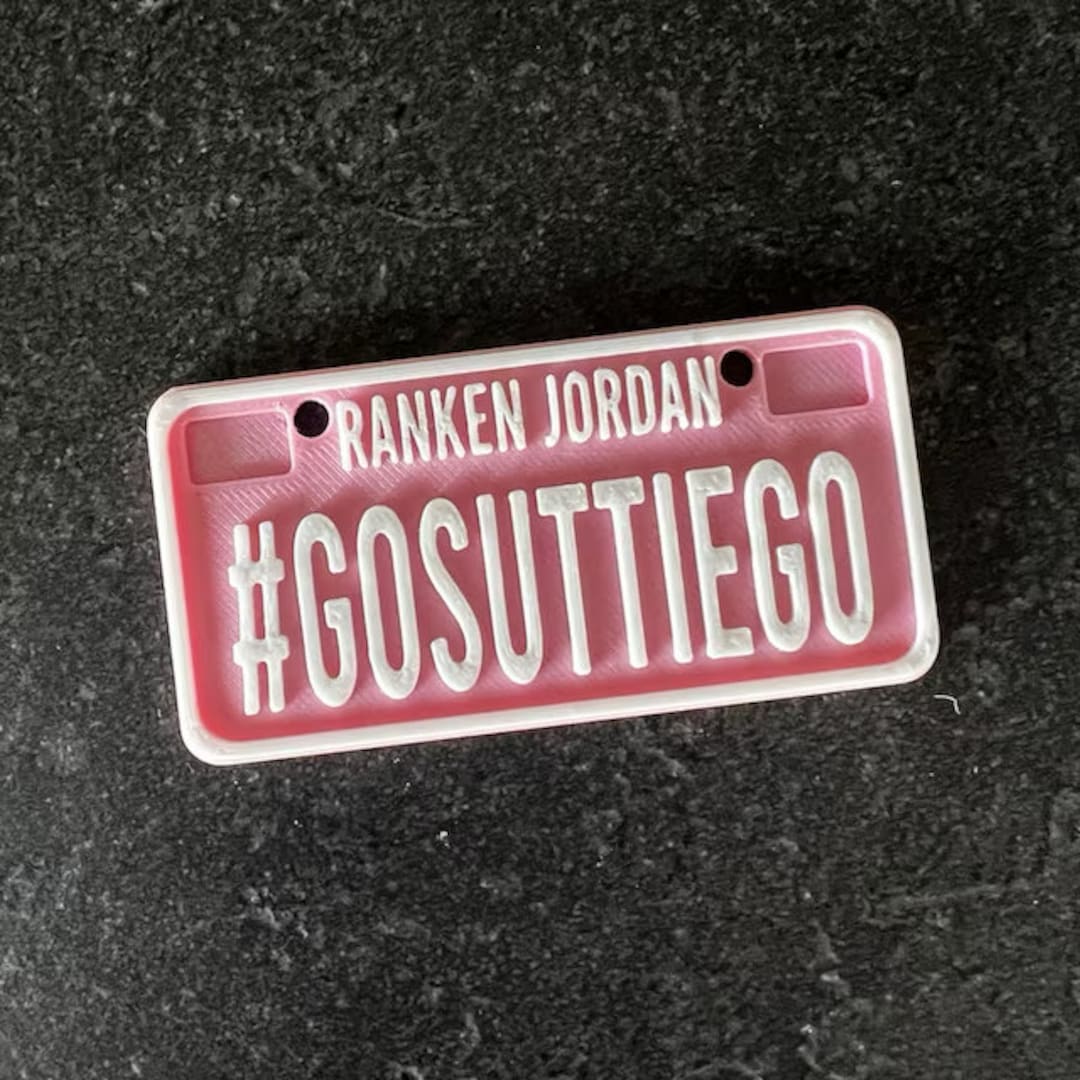 CUSTOM Bike LICENSE PLATE 3.5" X 2" Thick Plastic Tags Personalized - Etsy