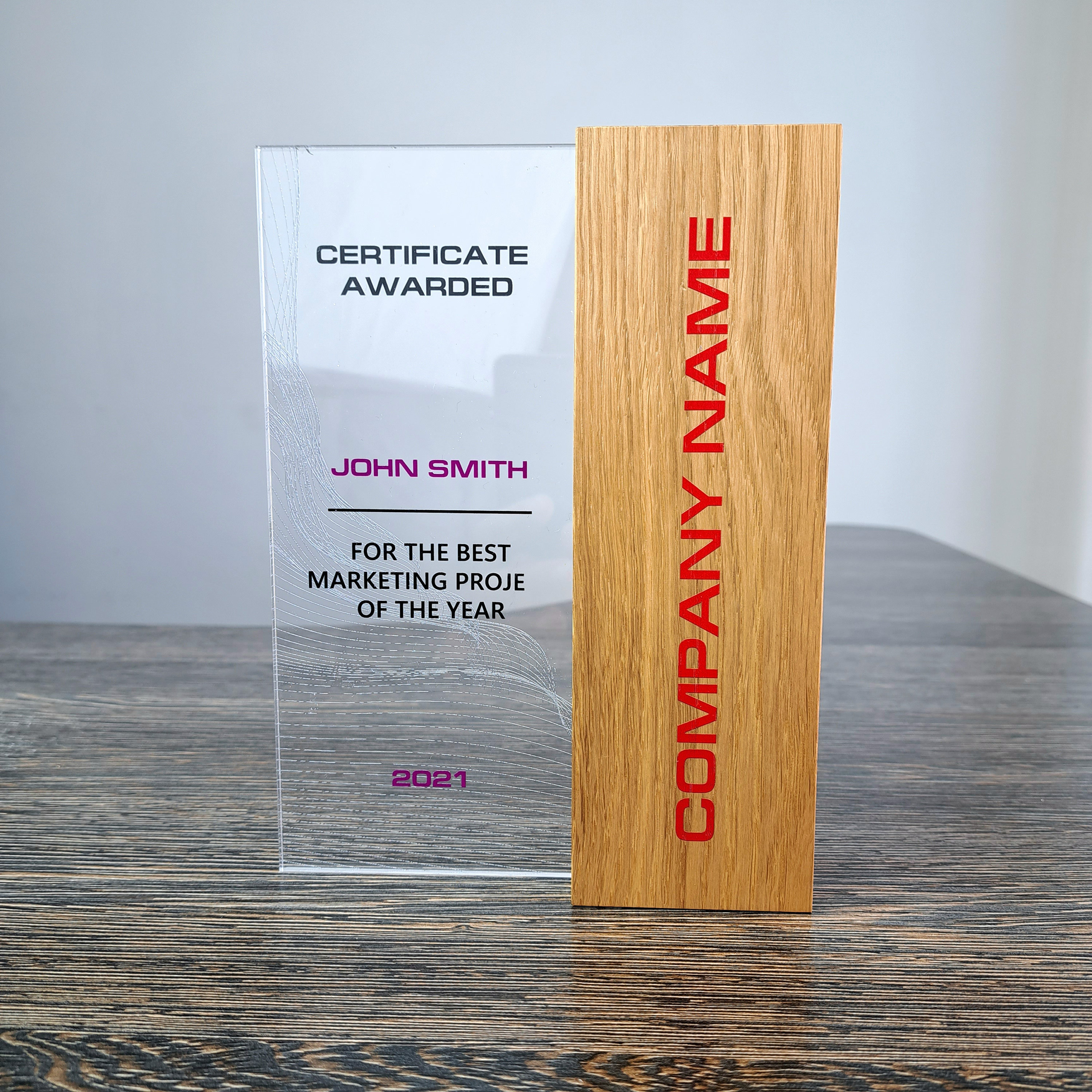 Award Plaque for Best Employee Custom Award Plaques Corporate Trophy ...