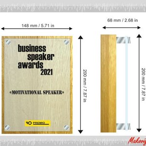 Personalized Award Business Achievement Gift Best Speaker Award Custom ...
