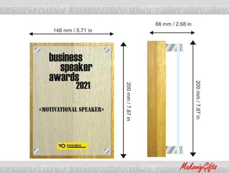 Personalized Award Business Achievement Gift Best Speaker Award Custom ...